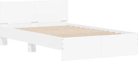 Rám postele s čelem a LED osvětlením bílý 140 x 200 cm 3207609