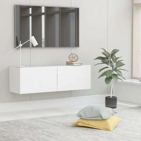 vidaXL TV stolek 100 x 30 x 30 cm dřevotříska [801484] Barva: bílá s vysokým leskem