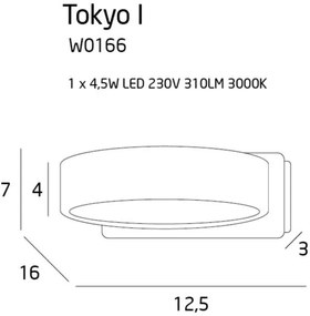 Maxlight Nástěnné svítidlo Maxlight W0166 TOKYO I