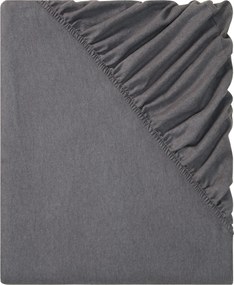 Livarno home Napínací prostěradlo z jemného flanelu, 90–100 x 200 cm (tmavě šedá)