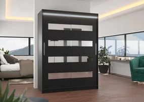 Posuvná skříň se zrcadlem a LED osvětlením BALTIC 150