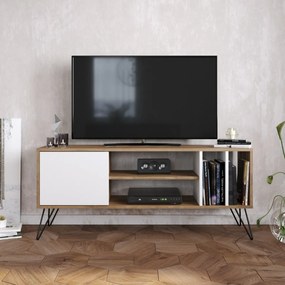 TV stolek MISTICO 140 cm bílý/ořech
