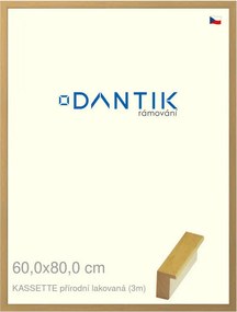 DANTIK rámeček 60x80 | KASSETTE přírodní lakovaná (Plexi Čiré)