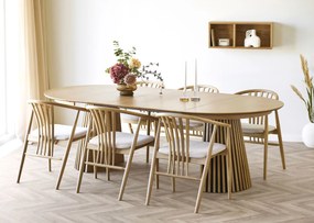 House Nordic Jídelní set stolu OSAKA a 6 židlí AGUSTIN světlý 7771002-S