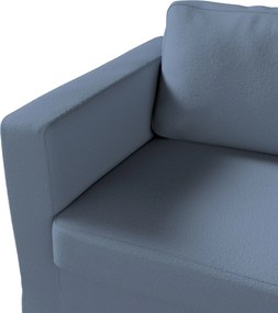 Potah na pohovku IKEA  Karlstad 3-místná, nerozkládací, dlouhý barva modrá látka pletený vzor