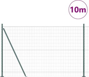 Evropský plot s betonovou základnou 10 x 1,5 m Zelená Síťovina 3350823