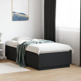 Rám postele černý 75 x 190 cm kompozitní dřevo 3209759