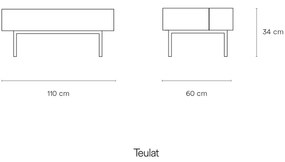Konferenční stolek se šuplíky arista bílý 110 x 60 MUZZA