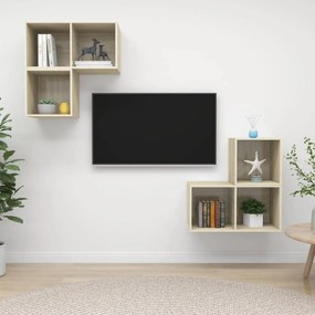 4dílný set TV skříněk dub sonoma kompozitní dřevo 3079766