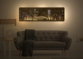 Li-Go "Ostrava" světelný obraz 230V 130x40 cm provedení povrchu: dub světlý