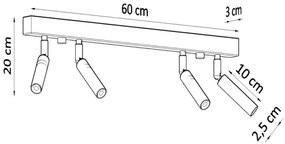 Sollux SL.0905 - Bodové svítidlo EYETECH 4xG9/12W/230V bílá