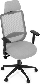 Ergonomická kancelářská židle AURELIE - šedá síťovina