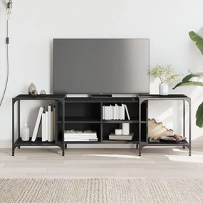 TV skříňka černá 153 x 37 x 50 cm kompozitní dřevo