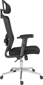 Ergonomická kancelářská židle ERGODO FAGER - černá síťovina / nosnost 150 kg