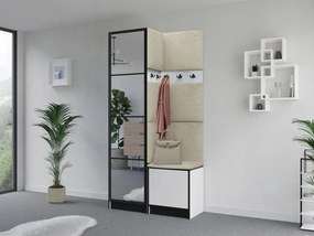 Šatní skříň EDEN 11 bílý + poso 100 béžový Vzor 1