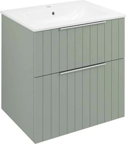 Sapho Cirasa - Umyvadlová skříňka Strip 59x64x46 cm, 2x zásuvka, verde CR601-4444S