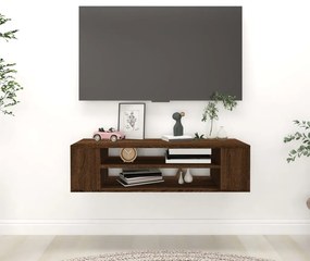Závěsná TV skříňka hnědý dub 100x30x26,5 cm kompozitní dřevo