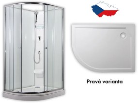 ARTTEC SIRIUS 120x90 cm - Sprchový box model 2 chinchilla sklo pravá vanička