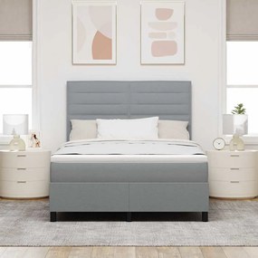 Postel s boxspringem s matrací Světle šedá 140 x 200 cm textil 3339315