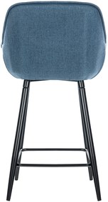 Barová židle Baycliff - látkové čalounění | modrá