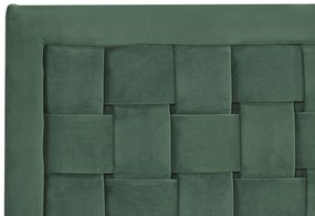 Sametová postel 180 x 200 cm zelená LIMOUX Beliani