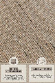Hanse Home, Kusový koberec Handloom 105961 Dhaka Beige, 80x150, béžová, chodba / předsíň