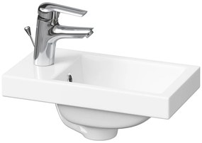 Cersanit Mille, závěsná WC skříňka 392x214x590 mm + keramické umyvadlo Como, bílá matná, S801-568