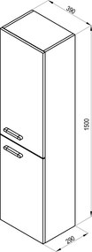 Ravak SB 390 Chrome R 39 x 150 cm X000000543 skříňka vysoká bílá/bílá