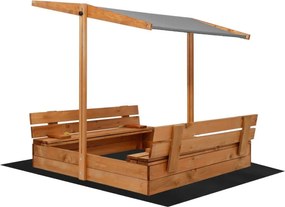 Dětské pískoviště se stříškou 120x120 cm SPRINGOS + podložka