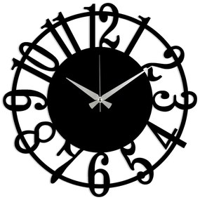 Dekorativní nástěnné hodiny Molor 48 cm černé