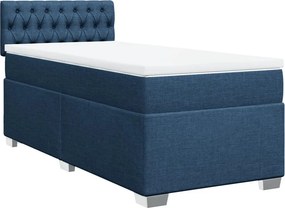 Box spring postel s matrací modrá 80x200 cm textil 3288028