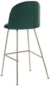 Sada 2 sametových zelených barových židlí ARCOLA Beliani