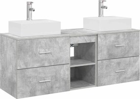Sada koupelnových skříněk 3 ks Betonově šedá 3405838