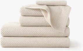 Goldea bavlněný froté ručník / osuška micro pure - mandlový 30 x 50 cm
