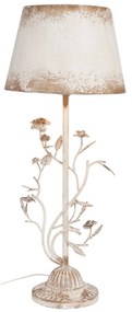 Vintage stolní lampa s růžemi - Ø 33* 79 cm / E27/60W