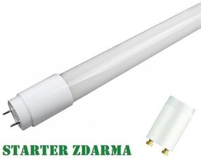 Prémiová skleněná LED zářivka T8 18W 1800lm 120cm, denní, STARTÉR ZDARMA, bulk