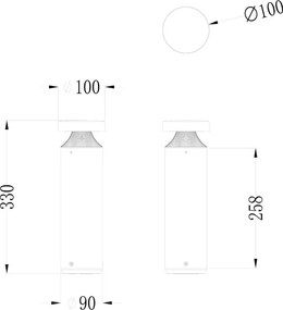 IMPR 730519 Deko-Light venkovní stojací svítidlo Faro 33, 12 W, 3000 K, tmavěšedá - DEKOLIGHT