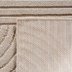 Ayyildiz, Kusový koberec Helix 2201 beige kruh, 80x80, béžová, chodba / předsíň
