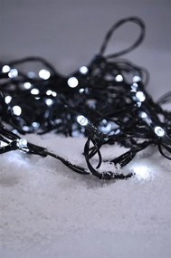 LED vánoční řetěz, 60 LED, 10m, přívod 3m, 8 funkcí, IP20, bílý