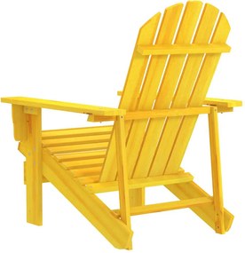 Zahradní židle Adirondack masivní jedlové dřevo žlutá 315874