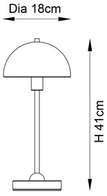 Endon 98496 - Stolní lampa SAROMA 1xE14/7W/230V cihlová