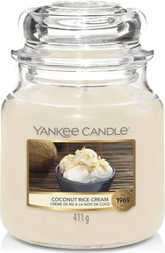 Yankee Candle vonná svíčka Classic ve skle střední Coconut Rice Cream 411 g