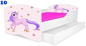 Dětská postel Adam rainbow vzor 10 140x70 cm