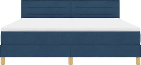 Postel s boxspringem s polštářem Modrá 180 x 200 cm textil 3338866