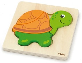 Dřevěné puzzle pro nejmenší Viga Želva