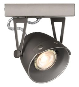 Šedá kovová bodová lampa LABEL51 Demi, 14 cm