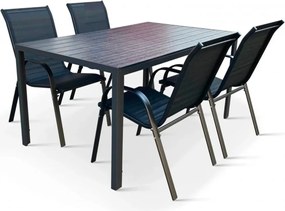 Vikio Venkovní zahradní set 150x90 pro 4 osoby DK302 antracit