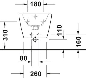 Duravit 27271500002 - Závěsný bidet D-CODE keramika/lesklá bílá