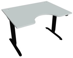 Hobis Motion Elektr. nastavitelný stůl 120x90 - HOBIS ERGO MOTION MSE 2 1200 Dekor stolové desky: šedá, Barva kovové podnože: černá