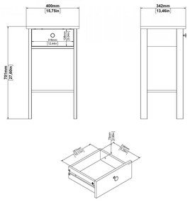 Tvilum Noční stolek Real 684 černá